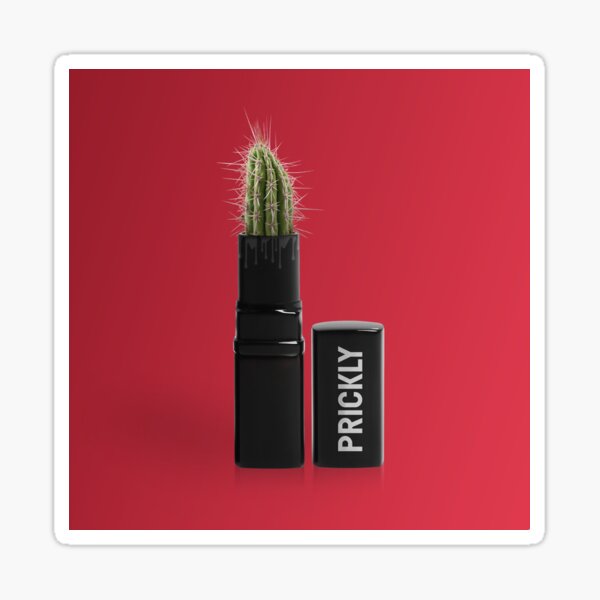"Prickly Lipstick Art" Sticker for Sale by Jemma14 | Redbubble