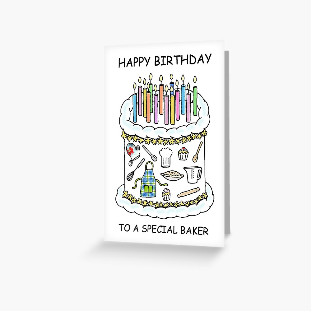 "Happy BIrthday to a Special Baker Chef or Cook" Greeting Card for Sale ...