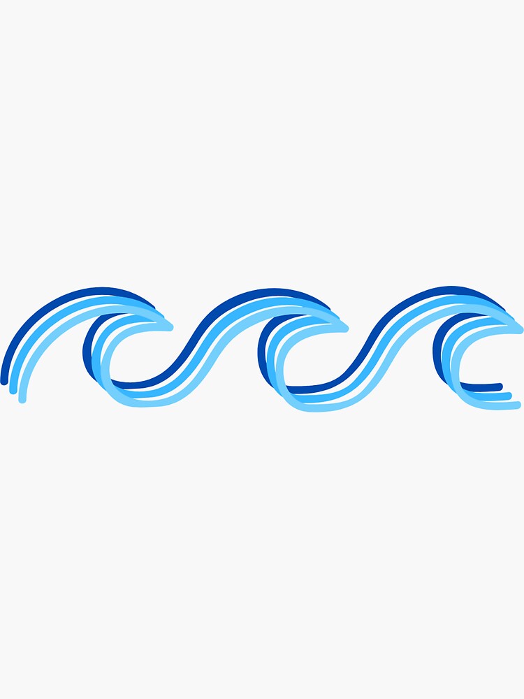 "waves" Sticker for Sale by smicelz | Redbubble