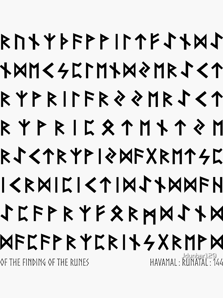 "Of the Finding of the Runes" Sticker by Jdunbar129 | Redbubble