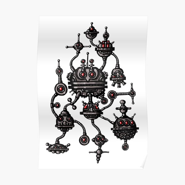 "Robotic Life Form cartoon drawing" Poster by vitaliy | Redbubble