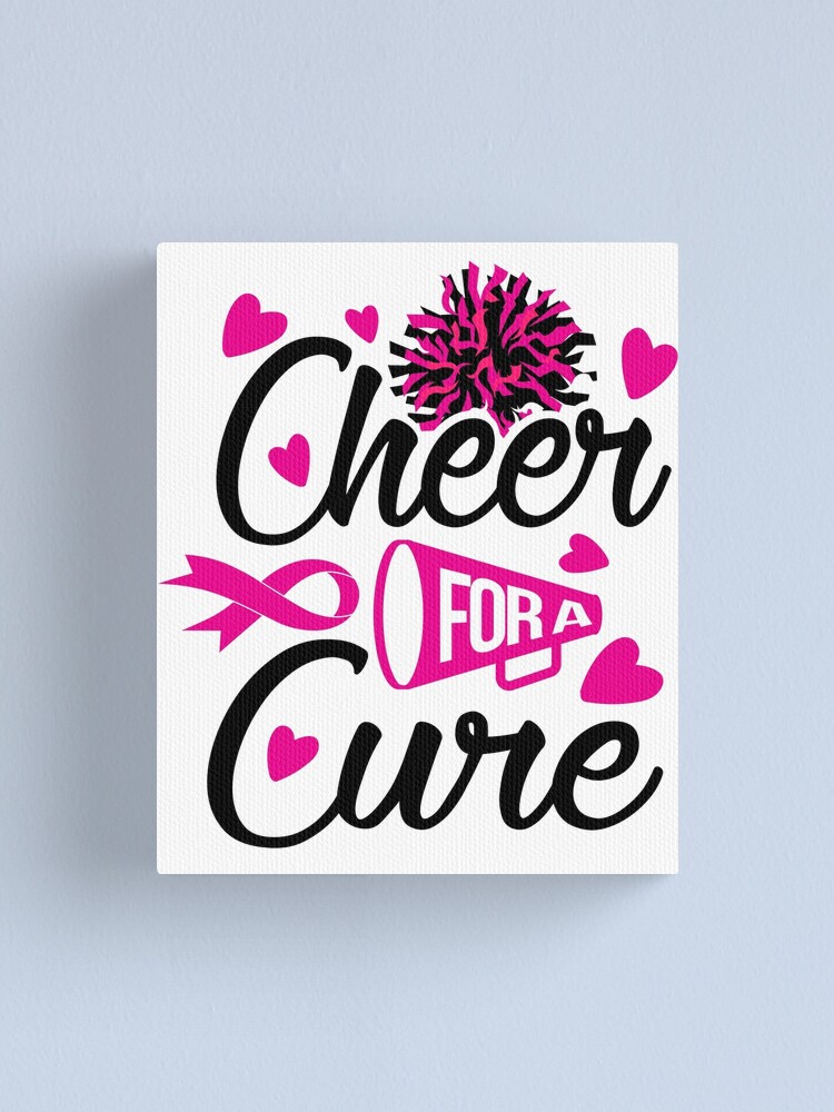 "Cute Cheerleader Breast Cancer Awareness Cheer Cheering Pink Ribbon ...