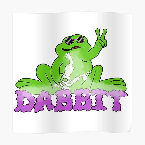 "Dabbit The Stoner Peace Frog" Poster by SpockJenkins | Redbubble