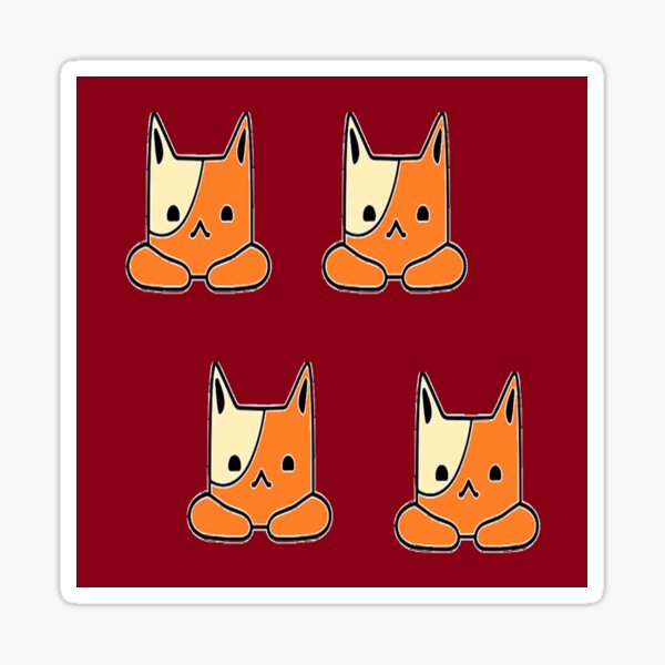 "Serious cats brown pattern" Sticker by tetibright | Redbubble