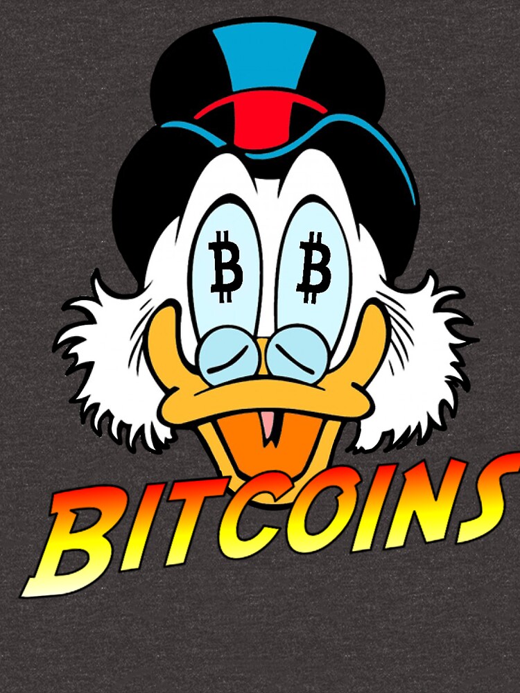 "Scrooge McDuck Bitcoins " T-shirt for Sale by Cryptoscreen | Redbubble ...