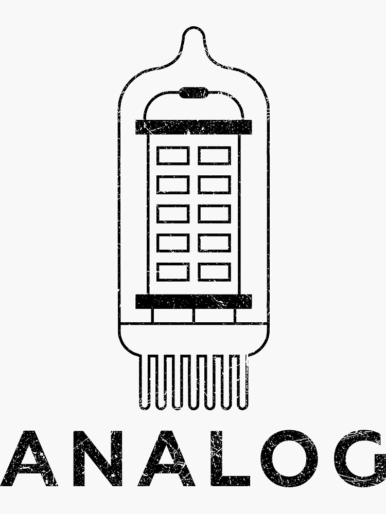 "Vintage Vacuum Tube Amp Valve Electronic Analog Retro Sound" Sticker ...