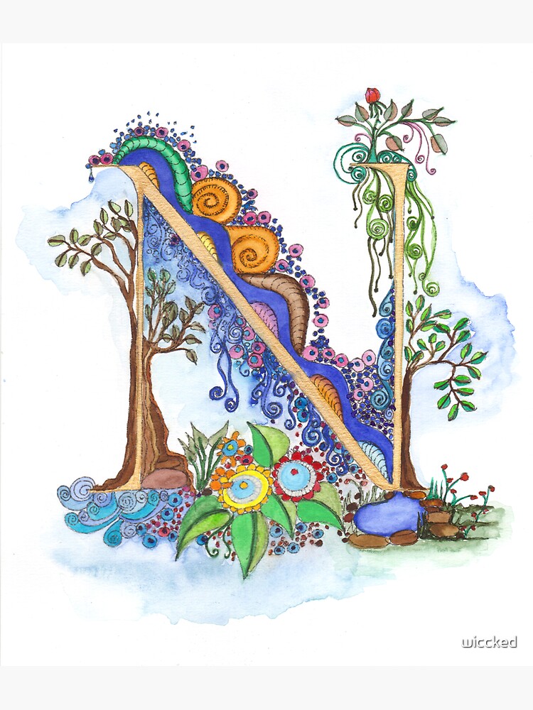 "N - an illuminated letter" Metal Print for Sale by wiccked | Redbubble