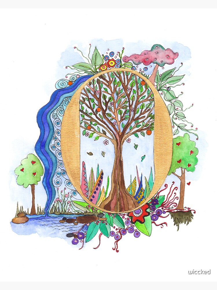 "O - an illuminated letter" Art Print for Sale by wiccked | Redbubble