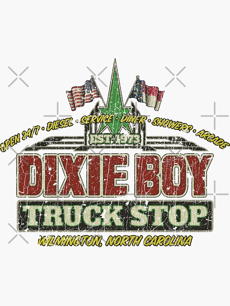 "Dixie Boy Truck Stop" Sticker for Sale by jacobcdietz | Redbubble