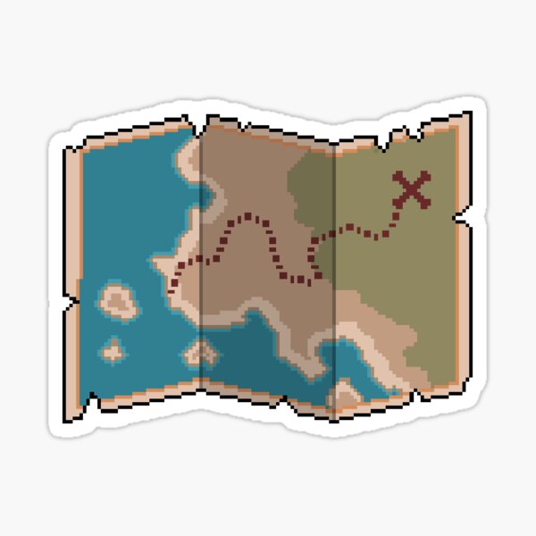 Pegatina «Sprite Art - El Mapa» de ShipwreckedGame | Redbubble