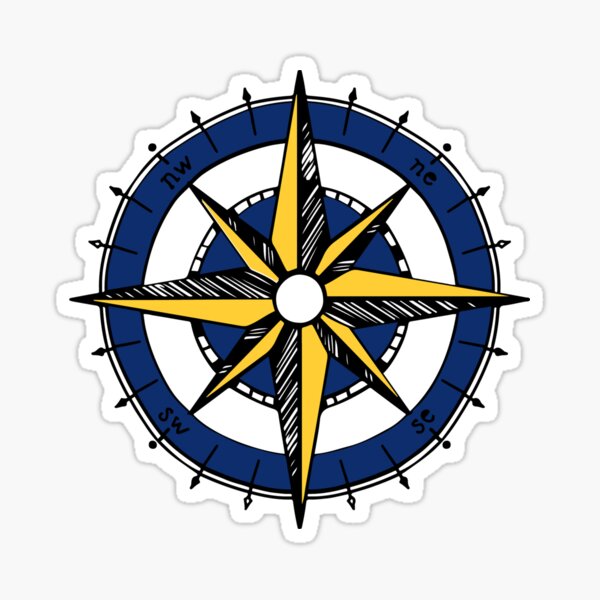 "A cool compass slim fit t-shirt" Sticker for Sale by yassinou | Redbubble