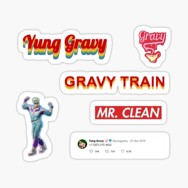 "yung gravy sticker pack" Sticker by itslaurengarcia | Redbubble