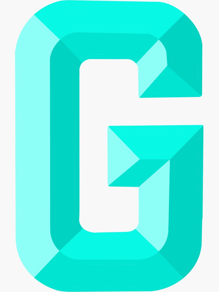 "Bevel Letter "G"" Sticker by isacaste | Redbubble