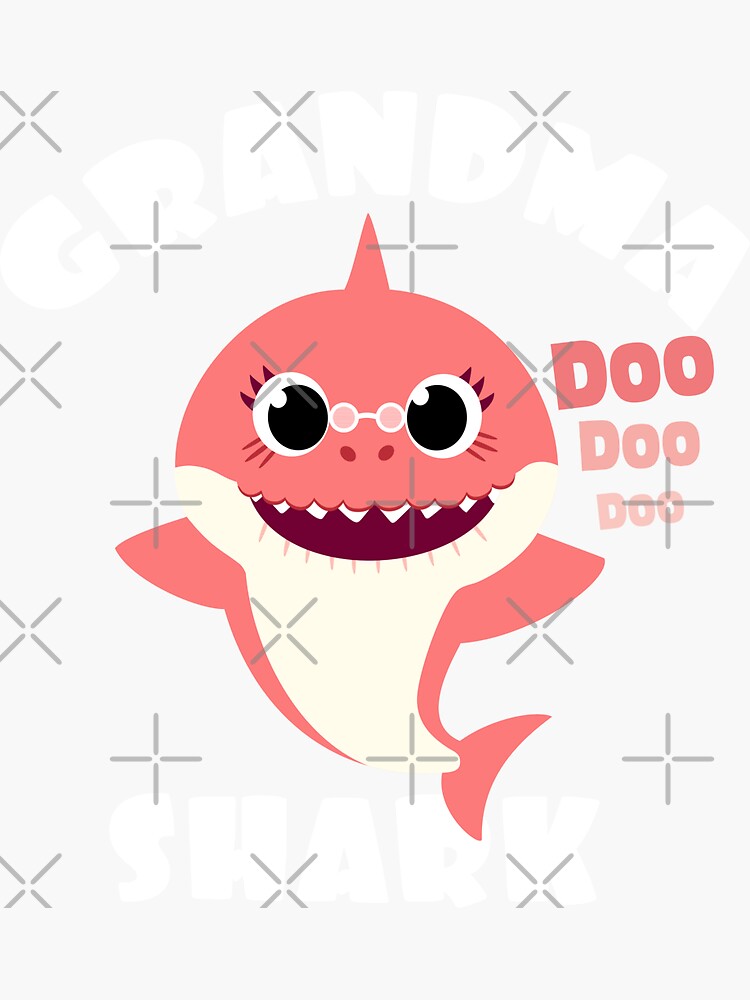 "Grandma Shark Gift Cute Baby Shark Design Matching Family Set Doo Doo ...