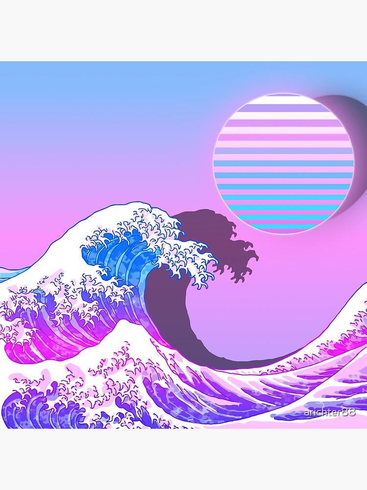 "vaporWAVE of Kanagawa" Poster by arichter88 | Redbubble