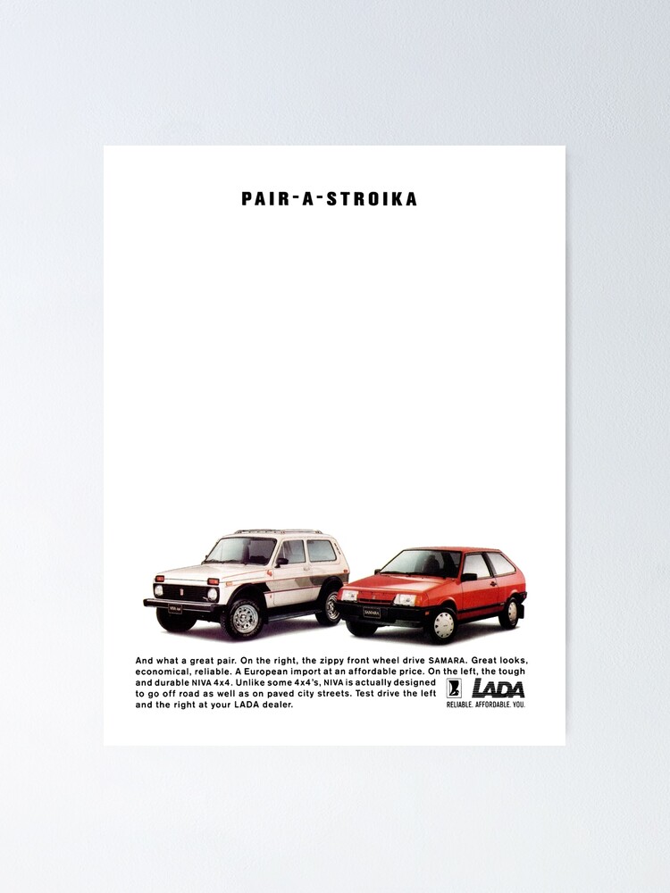 "LADA SAMARA / LADA NIVA" Poster for Sale by ThrowbackM2 | Redbubble