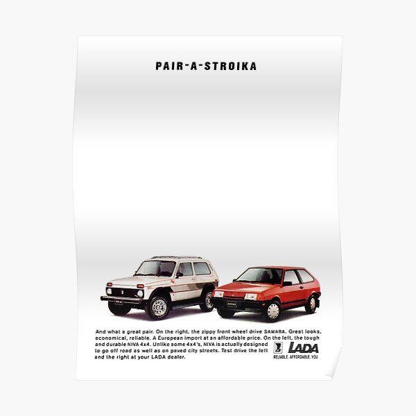"LADA SAMARA / LADA NIVA" Poster for Sale by ThrowbackM2 | Redbubble