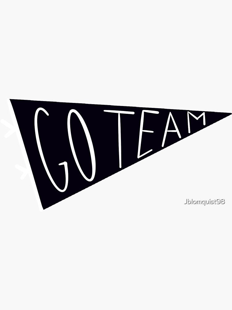 "Go team pennant " Sticker for Sale by Jblomquist98 | Redbubble