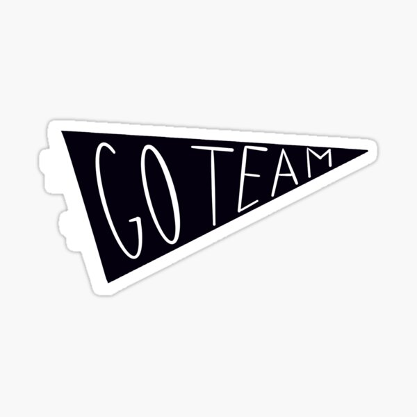 "Go team pennant " Sticker for Sale by Jblomquist98 | Redbubble