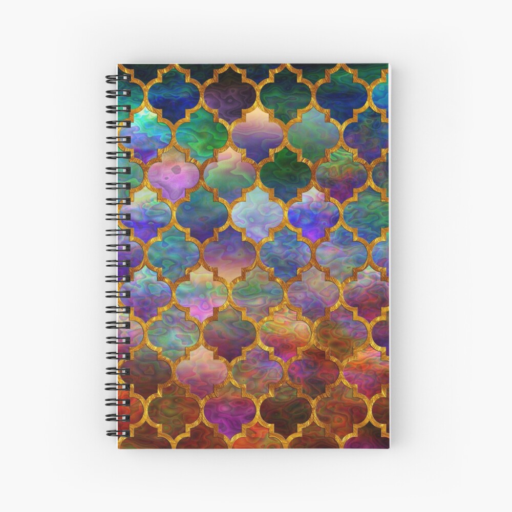 "Arabic moroccan mosaic pattern" Spiral Notebook for Sale by lldd11 ...