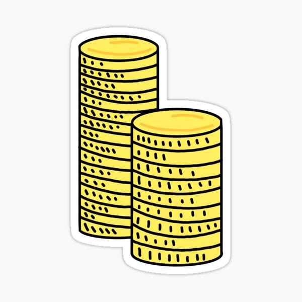 "COINS" Sticker for Sale by cashgrabbers | Redbubble