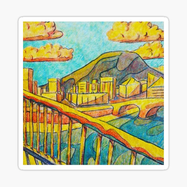 "Chattanooga Walking Bridge" Sticker for Sale by Travissketches1 ...
