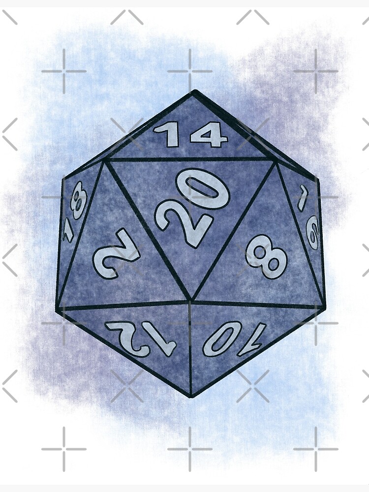 "D20 Watercolor" Art Print for Sale by baggedmilkart | Redbubble