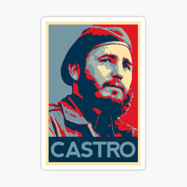 "Castro 'Hope' Poster" Sticker for Sale by KulakPosting | Redbubble
