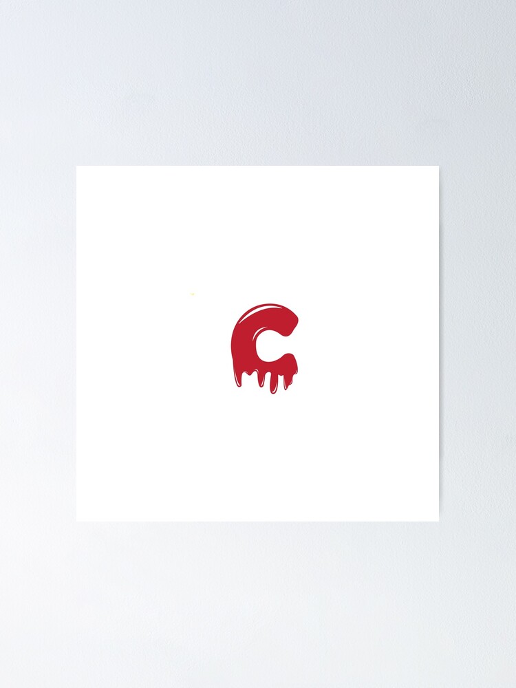 "Letter C Drip Red" Poster for Sale by saradgoulart | Redbubble