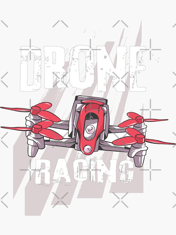 "DRONE RACING PILOT UAV UAS QUADCOPTER FPV" Sticker for Sale by ...