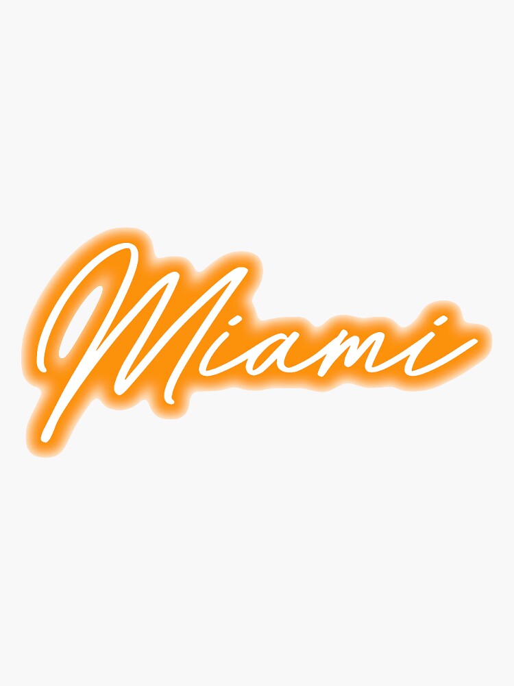 "Miami Neon Lights Sign" Sticker for Sale by livbark | Redbubble