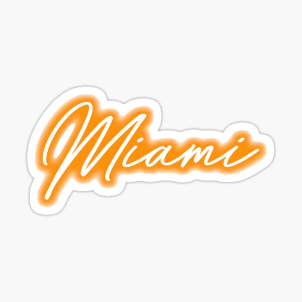 "Miami Neon Lights Sign" Sticker for Sale by livbark | Redbubble