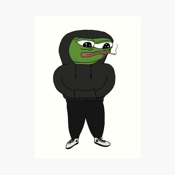 "doomer peepo" Art Print for Sale by moonman1232141 | Redbubble