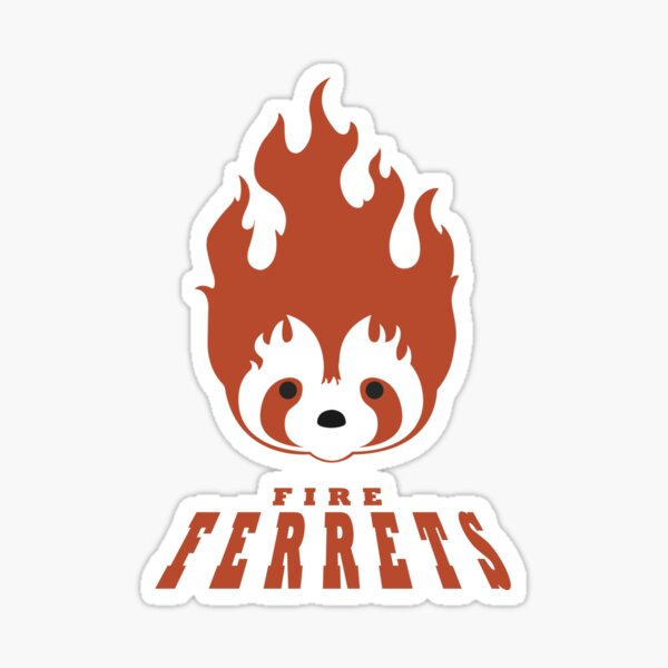 "Future Industries Fire Ferrets" Sticker by littleredcanary | Redbubble