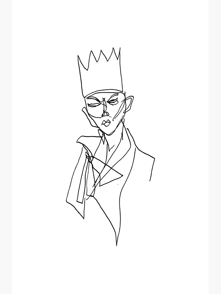 "Line Drawing VIII SPOOKY QUEEN" Poster for Sale by matesky | Redbubble