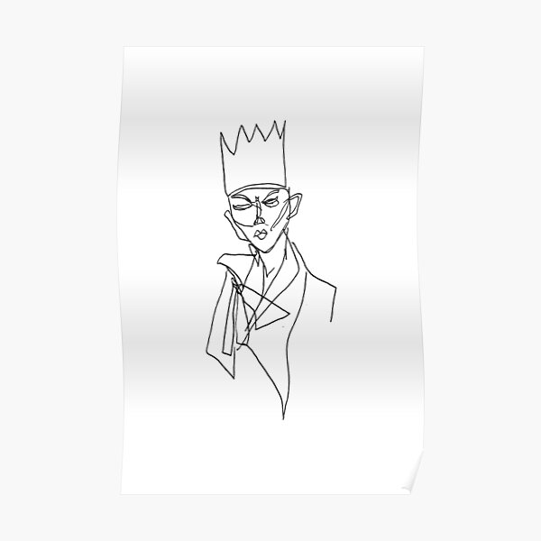 "Line Drawing VIII SPOOKY QUEEN" Poster for Sale by matesky | Redbubble