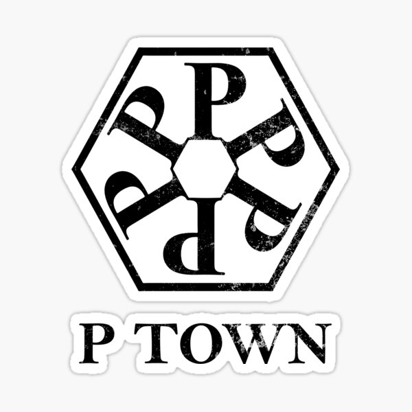 P Town Stickers | Redbubble