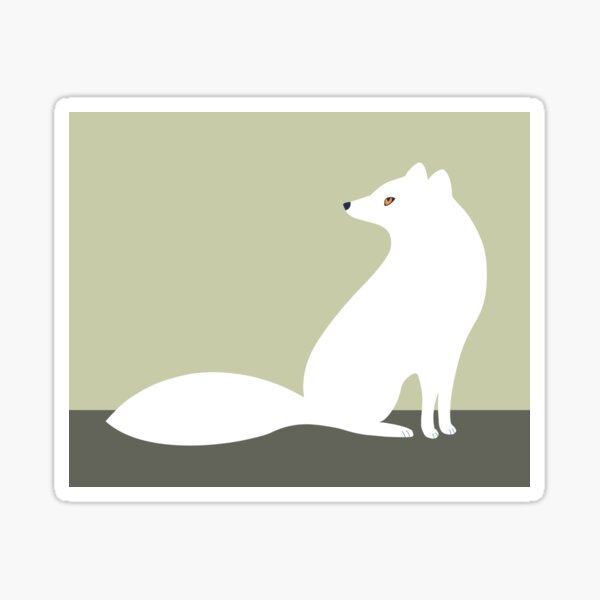 "White Arctic Fox" Sticker for Sale by Abird | Redbubble