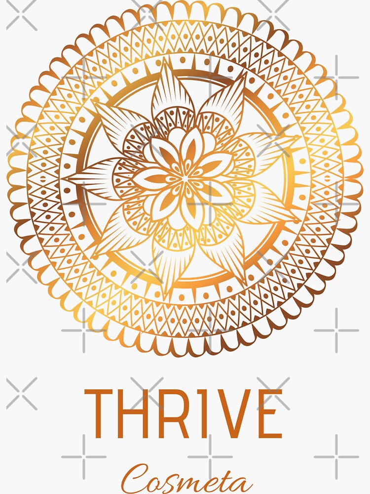 "THRIVE GOLD LOGO - ESSENTIAL T-SHIRT" Sticker for Sale by cosmeta ...