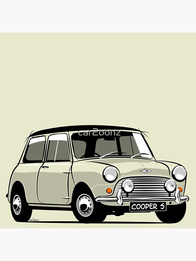 "Classic Mini mark 1" Sticker by car2oonz | Redbubble