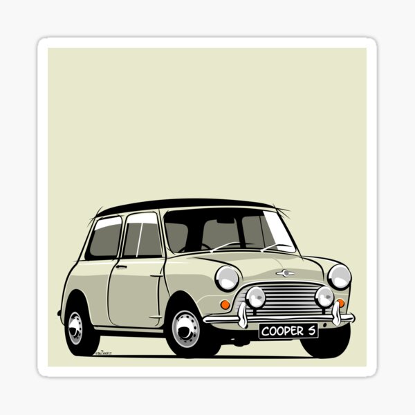 "Classic Mini mark 1" Sticker by car2oonz | Redbubble