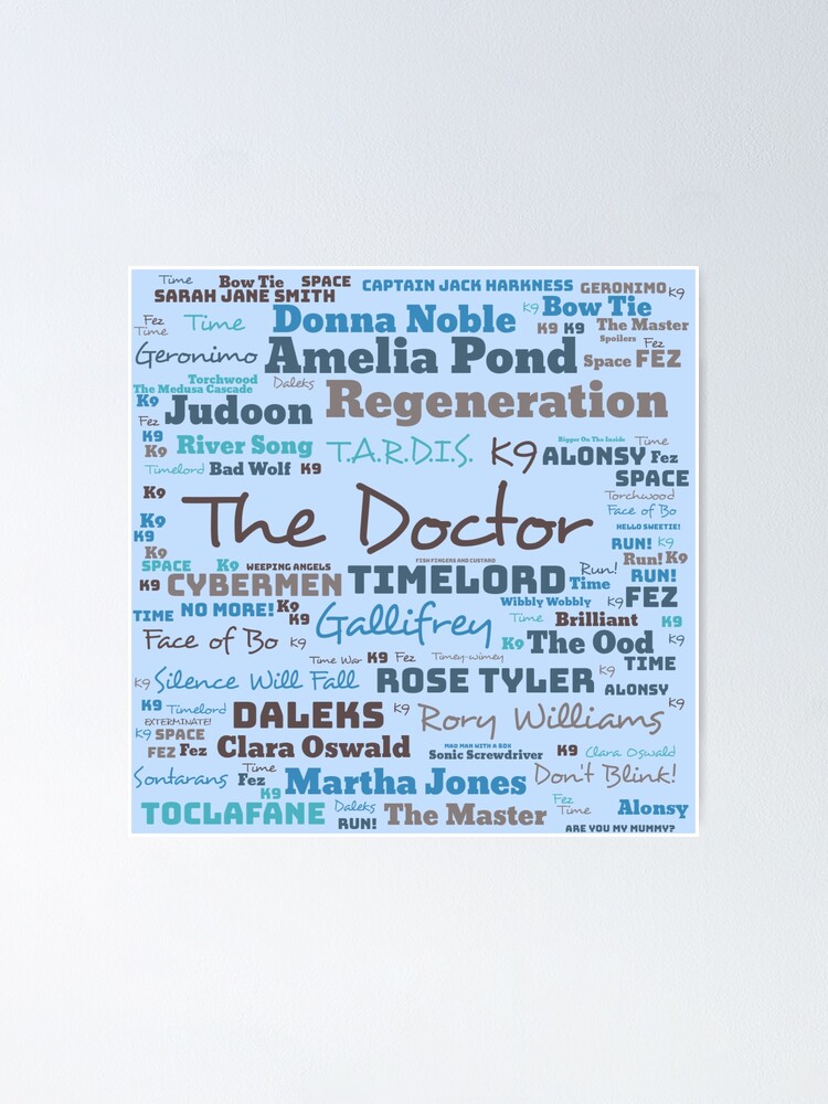 "The Doctor Word Art" Poster for Sale by -JustJames- | Redbubble