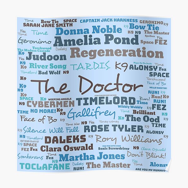 "The Doctor Word Art" Poster for Sale by -JustJames- | Redbubble