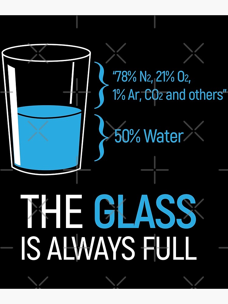 "The glass is always full. The glass is always full." Poster for Sale ...