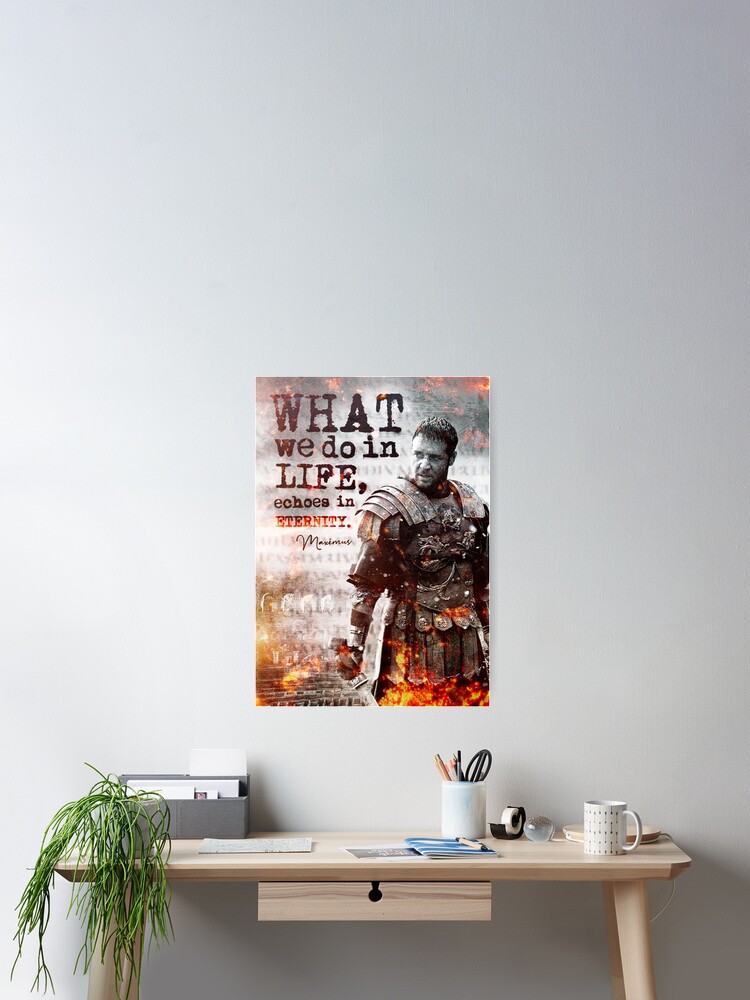 "Gladiator Maximus | Inspirational Quote Underground Art Print ...