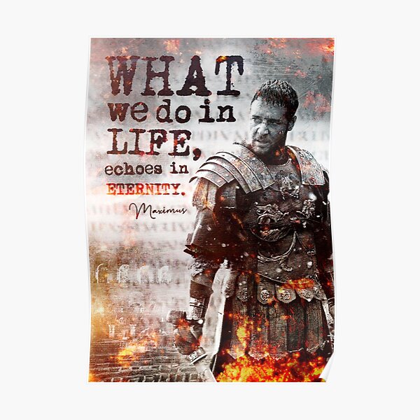 "Gladiator Maximus | Inspirational Quote Underground Art Print ...