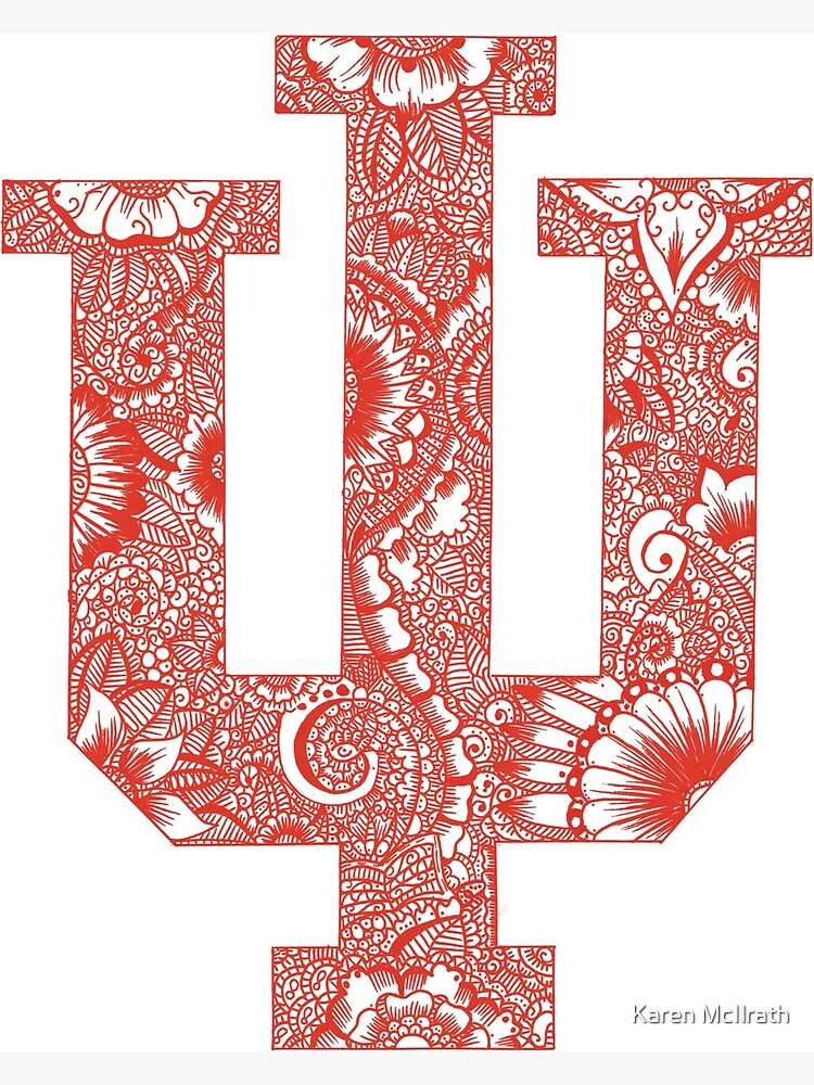 "IU Symbol [Henna Inspired]" Art Print by karenrubi | Redbubble
