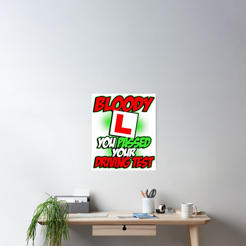 "Passed Driving Test Funny New Driving License Congratulations" Poster ...