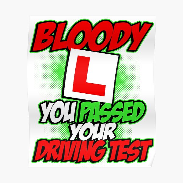 "Passed Driving Test Funny New Driving License Congratulations" Poster ...