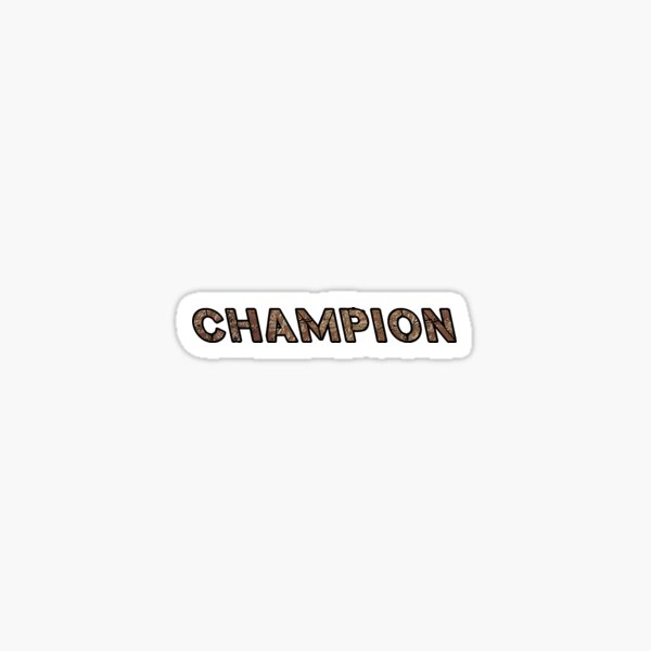 "Champion " Sticker by Vishnukho | Redbubble